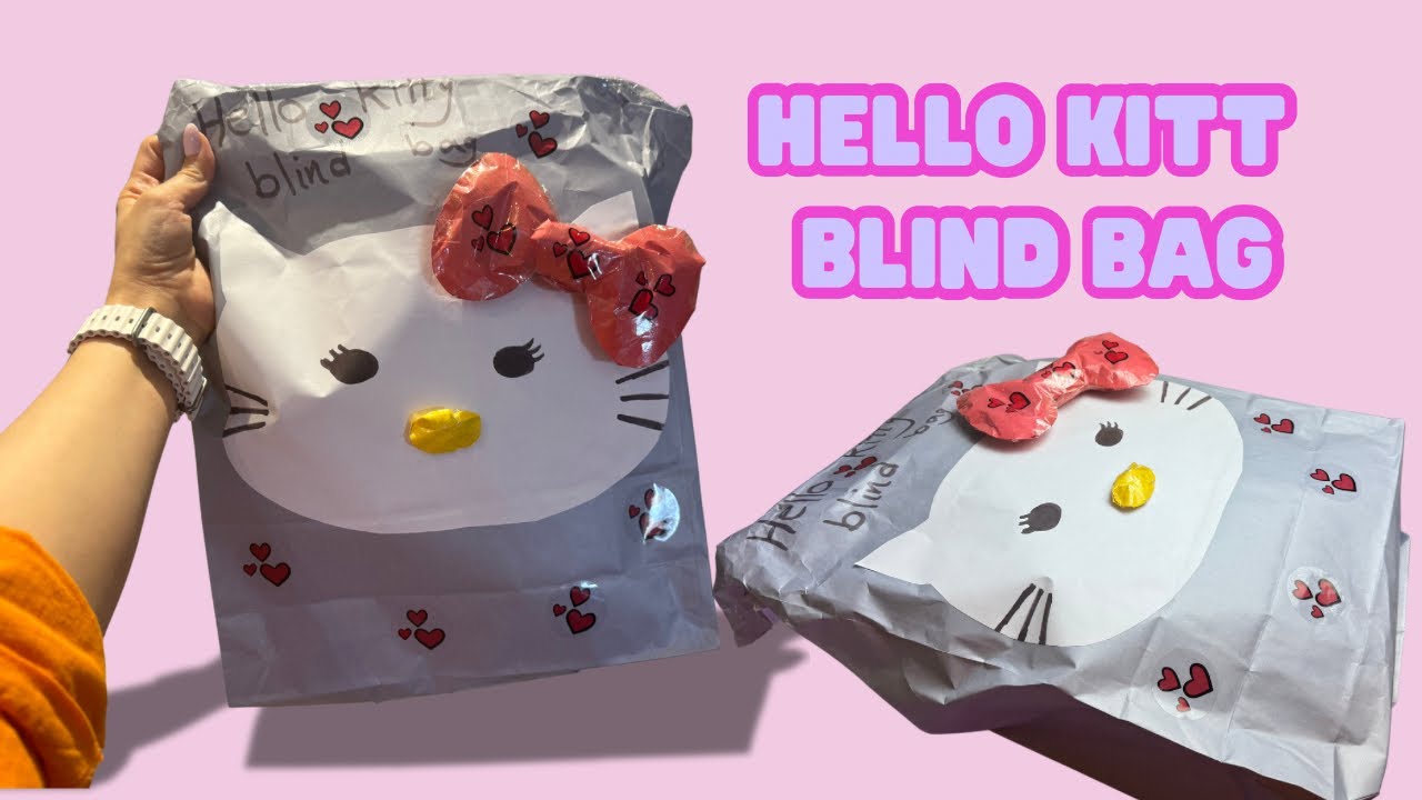 How to make a surprise blind bag | DIY Hello Kitty Blind Bag Unboxing -Cute Paper Crafts | asmr ...