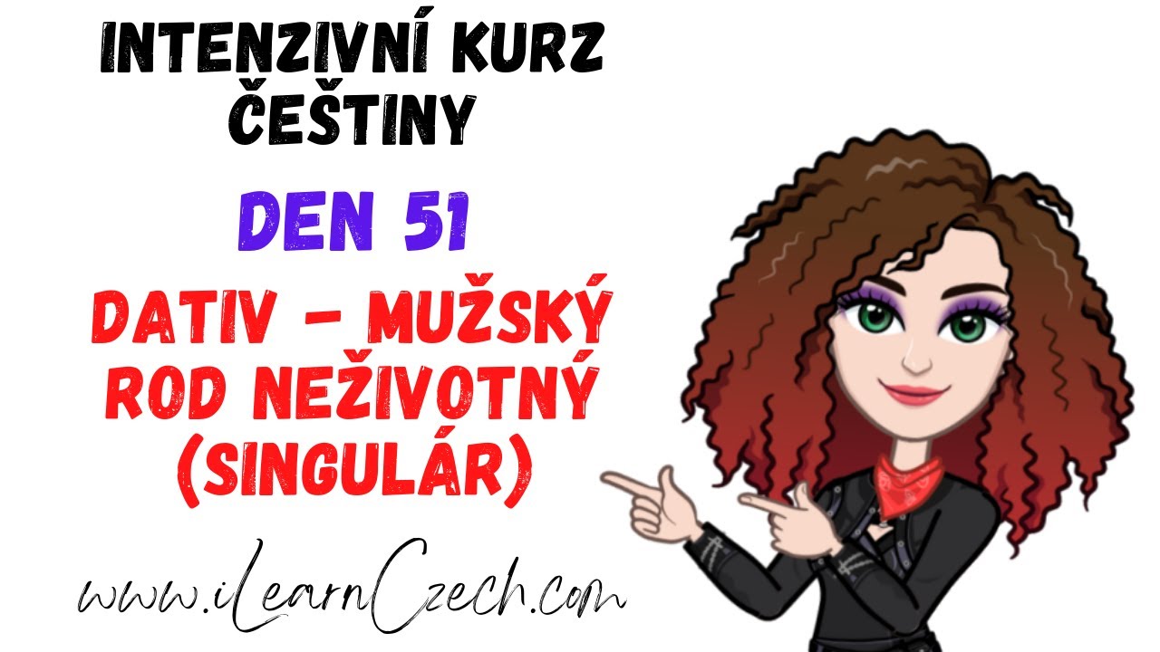 Kurz češtiny 51: Dativ - mužský rod neživotný (singulár) - YouTube