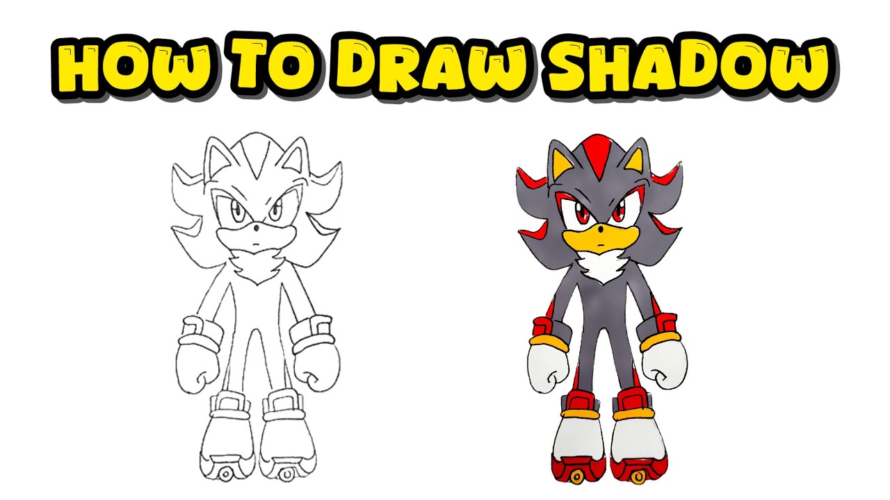 How to Draw Shadow the Hedgehog from Sonic Game – Character Drawing ...