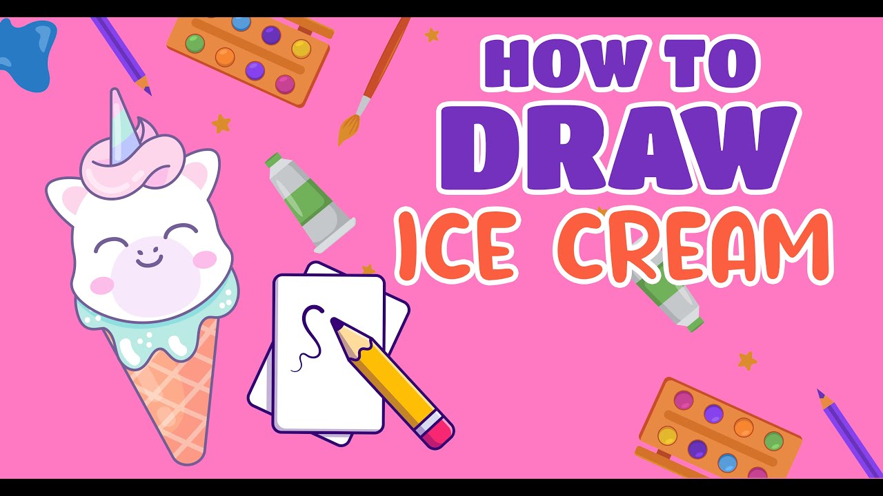 How to Draw Ice Cream | Easy Kids Drawing | Kids Art Tutorial - YouTube