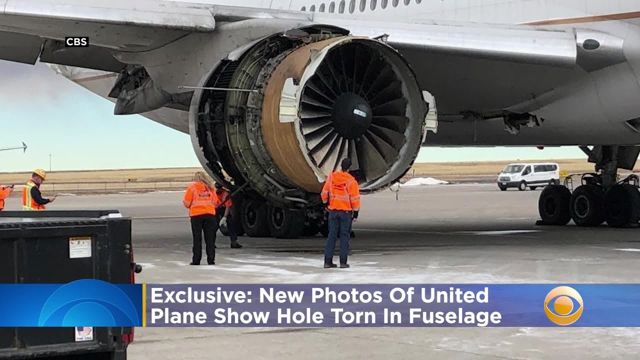 Exclusive: New Photos Of United Plane Show Hole Torn In Fuselage - YouTube
