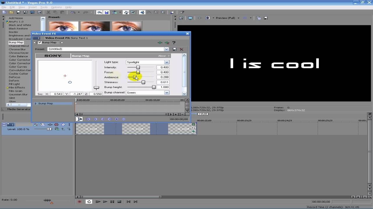 Sony Vegas Bump Map Tutorial - YouTube