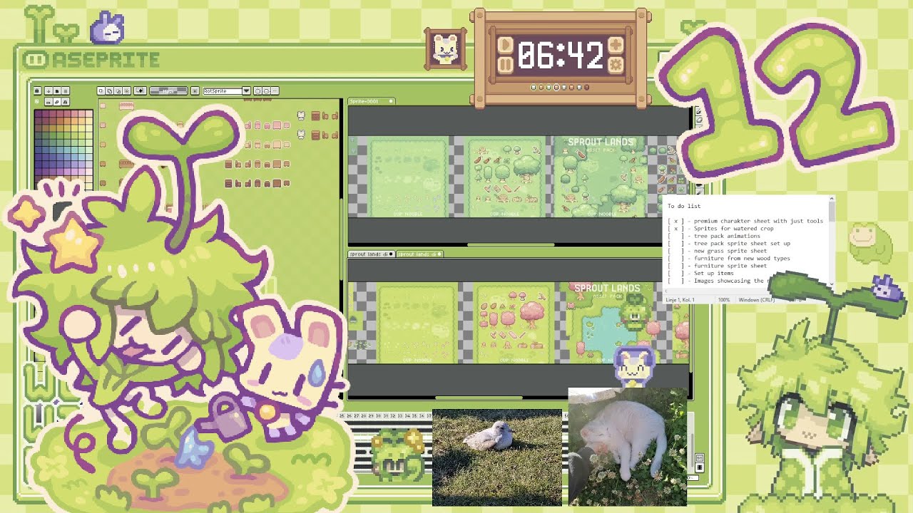 Pixel Art Stream [12] Working on Sprout Lands Assets 🌱 🍀 - Coworking ...