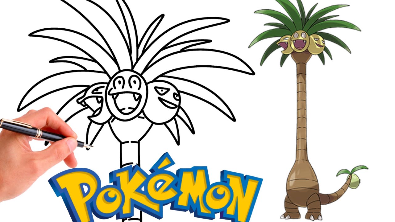How To Draw ALOLAN EXEGGUTOR POKEMON | Alolan Pokemon - YouTube