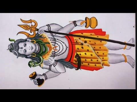 Shravan special/ How to draw lord Shiva/ Drawing lord shiva using ...