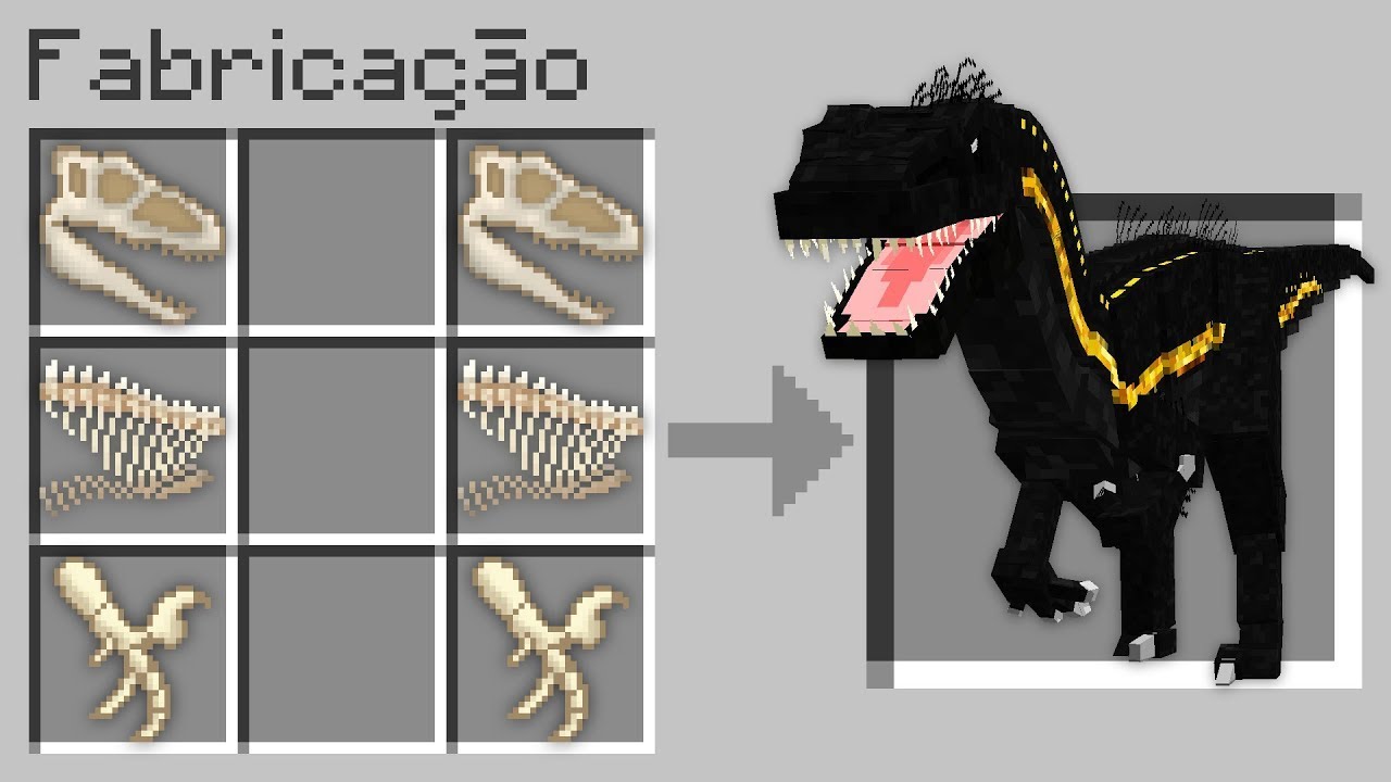 Juntei DINOSSAUROS SECRETOS e CRIEI O INDORAPTOR no MINECRAFT! - YouTube