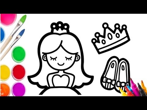 Cute Princess Drawing Easy Step By Step/How To Draw A Princess - YouTube