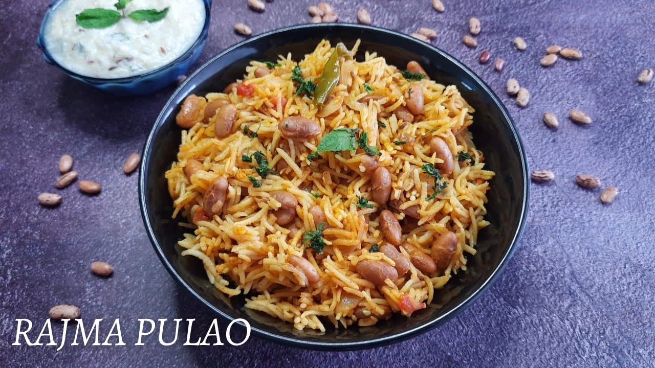 Rajma Pulao Recipe | Kidney Beans Pulao | Rajma Rice | Lunch Recipes ...