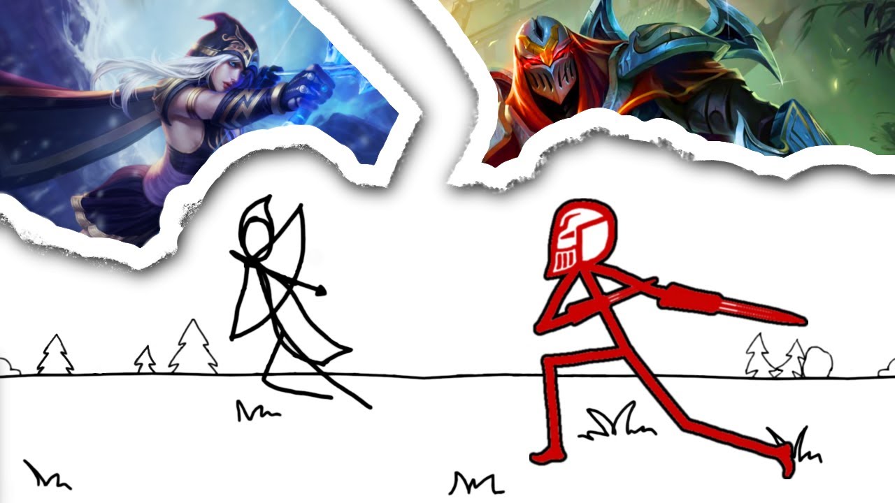 LOL animation ZED vs ADC - League of Legends - YouTube