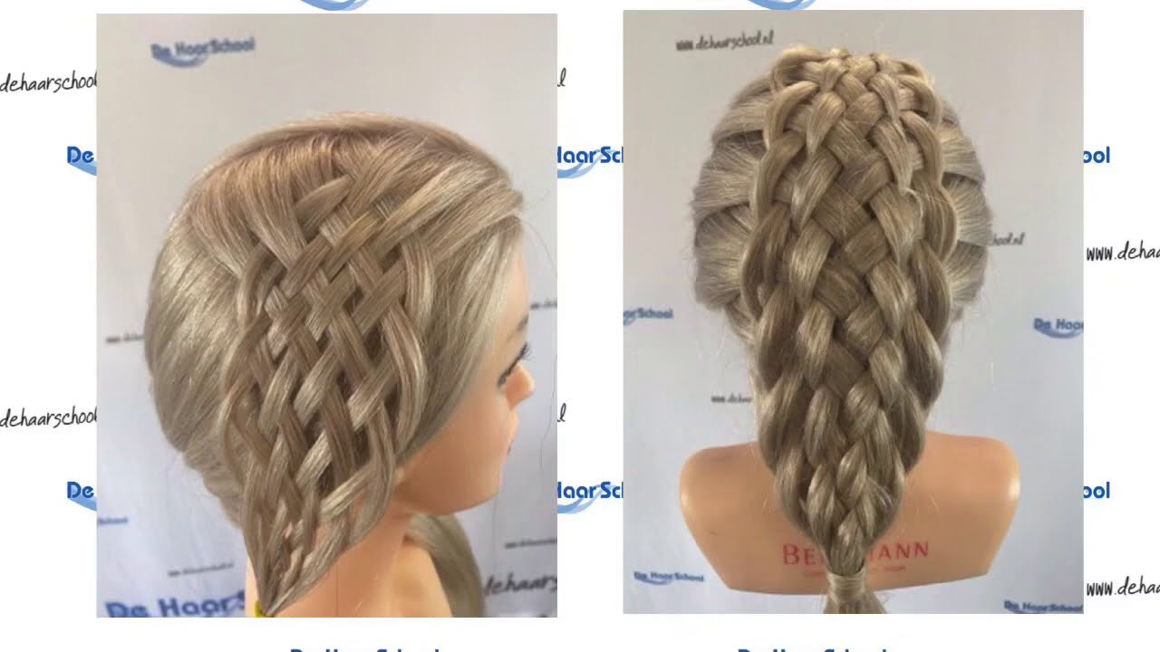 Vlecht met 9 strengen basis en op vlecht, 9 strand braid basic and Dutch braid - YouTube