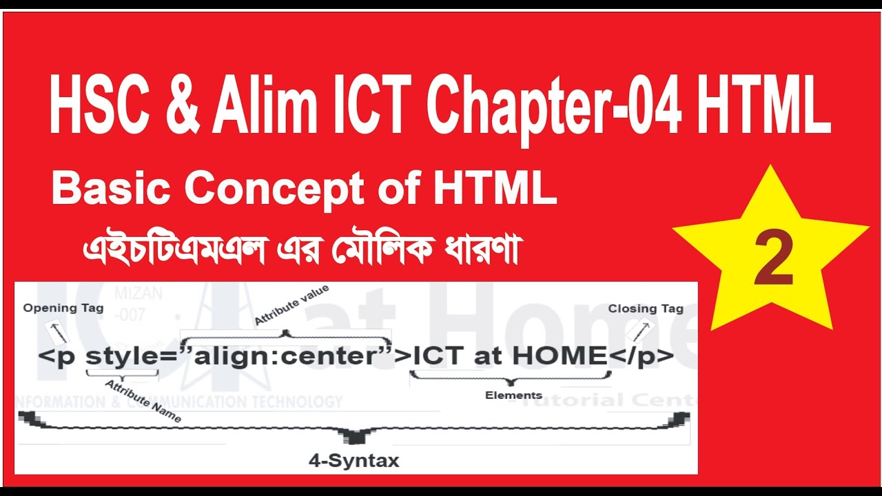 HSC & Alim ICT Chapter-4: HTML: Basic Topic-2 - YouTube
