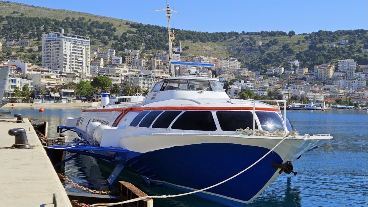 Hydrofoil in Albania: Saranda - Corfu (MTU V8 Diesel) - YouTube