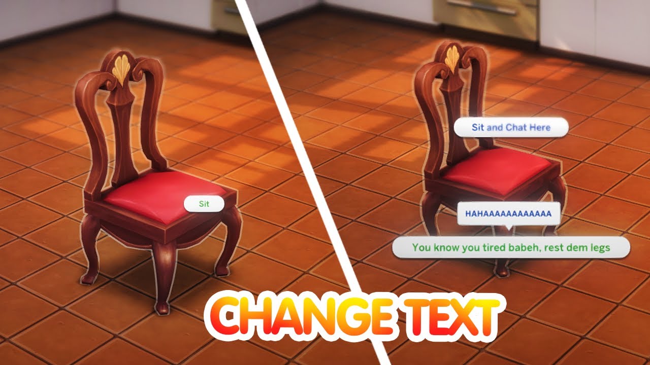 How to Change in Game Interaction text in The Sims 4 FAST and EASY ...