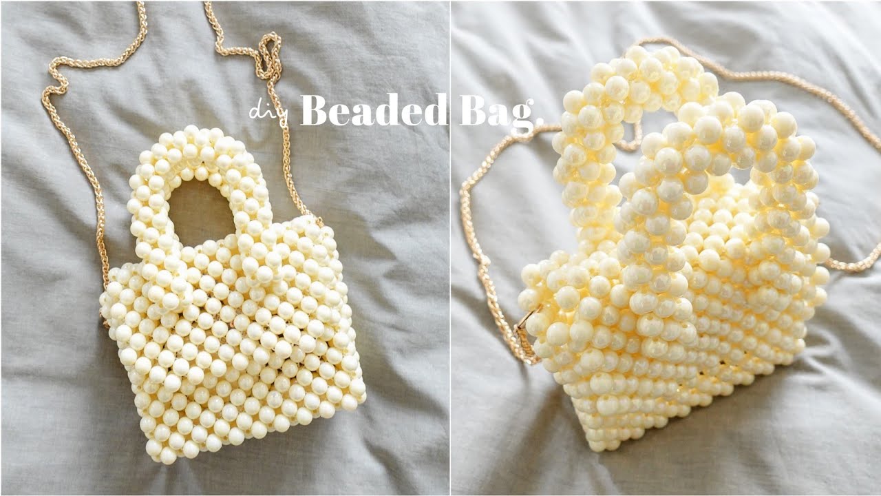 DIY Beaded Bag | How To Make Beaded Bag | Tutorial Cara Membuat Tas ...