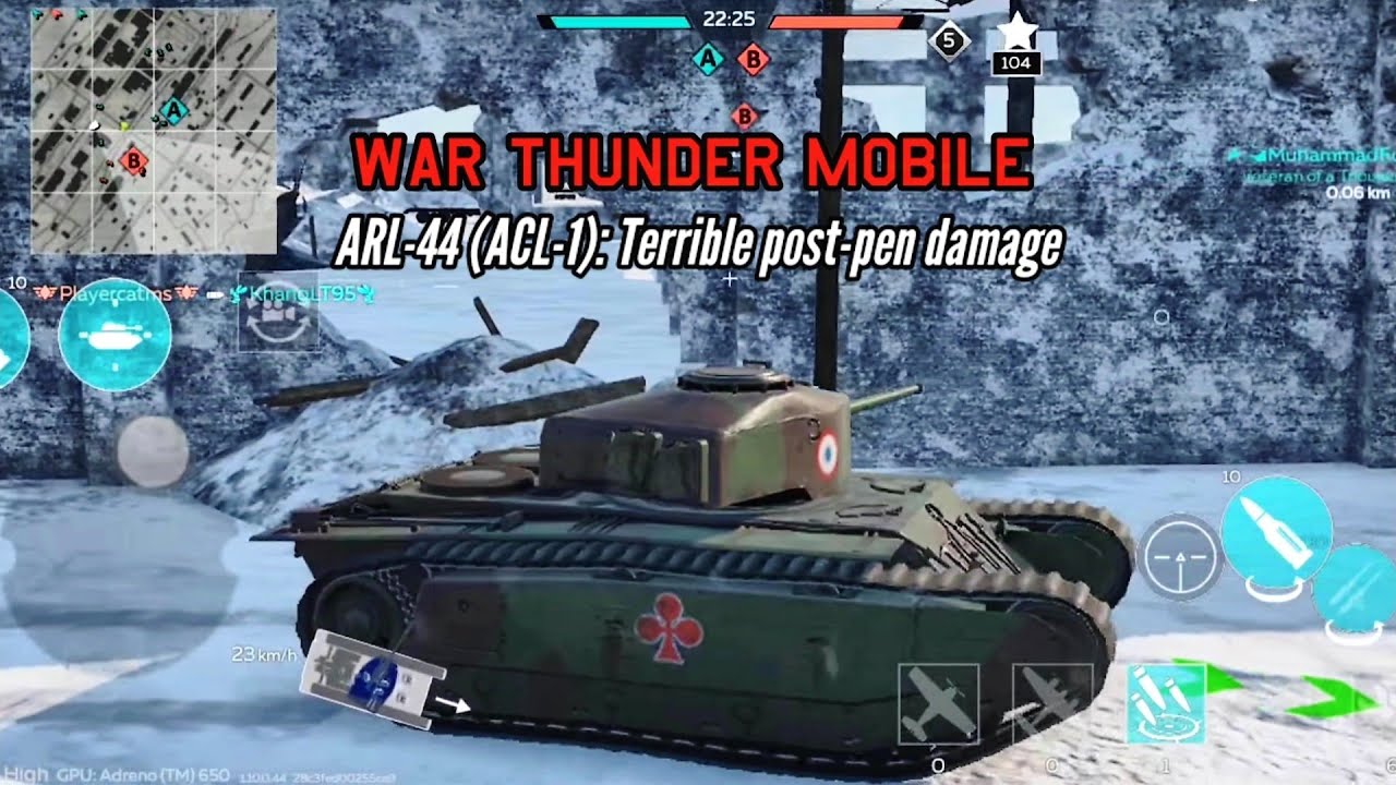 ARL-44 (Acl-1): Terrible post-pen damage - War Thunder Mobile - YouTube