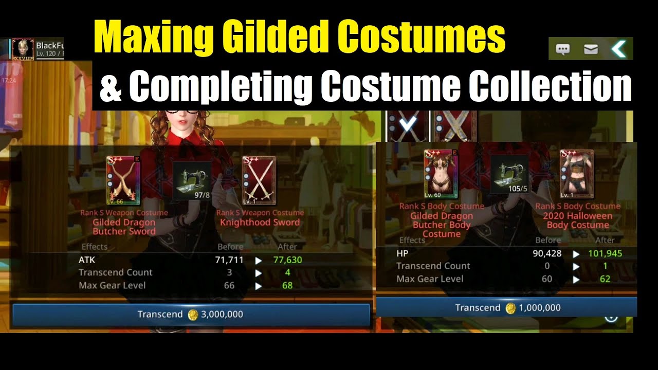 Darkness Rises Maxing Gilded & Completing Costume Collection - YouTube