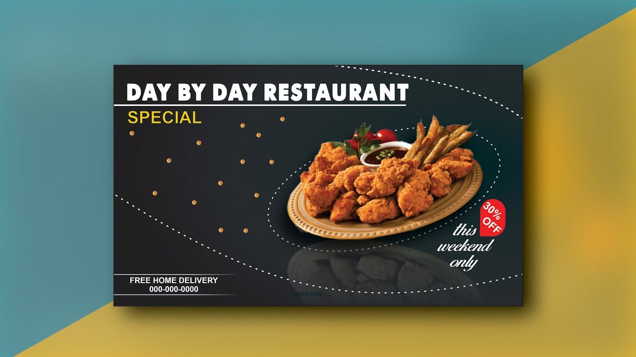 Restaurant Banner Design | Creative Banner Design | Banner Design ...