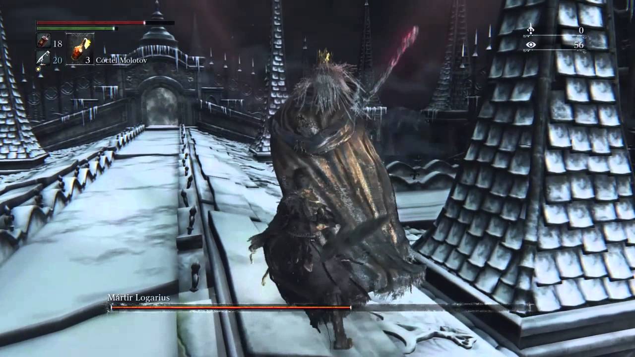 Bloodborne Martyr Logarius Boss Fight - YouTube