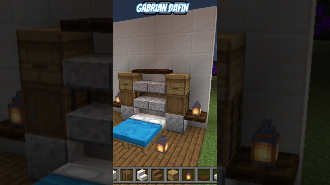 Minecraft simple bed room - YouTube