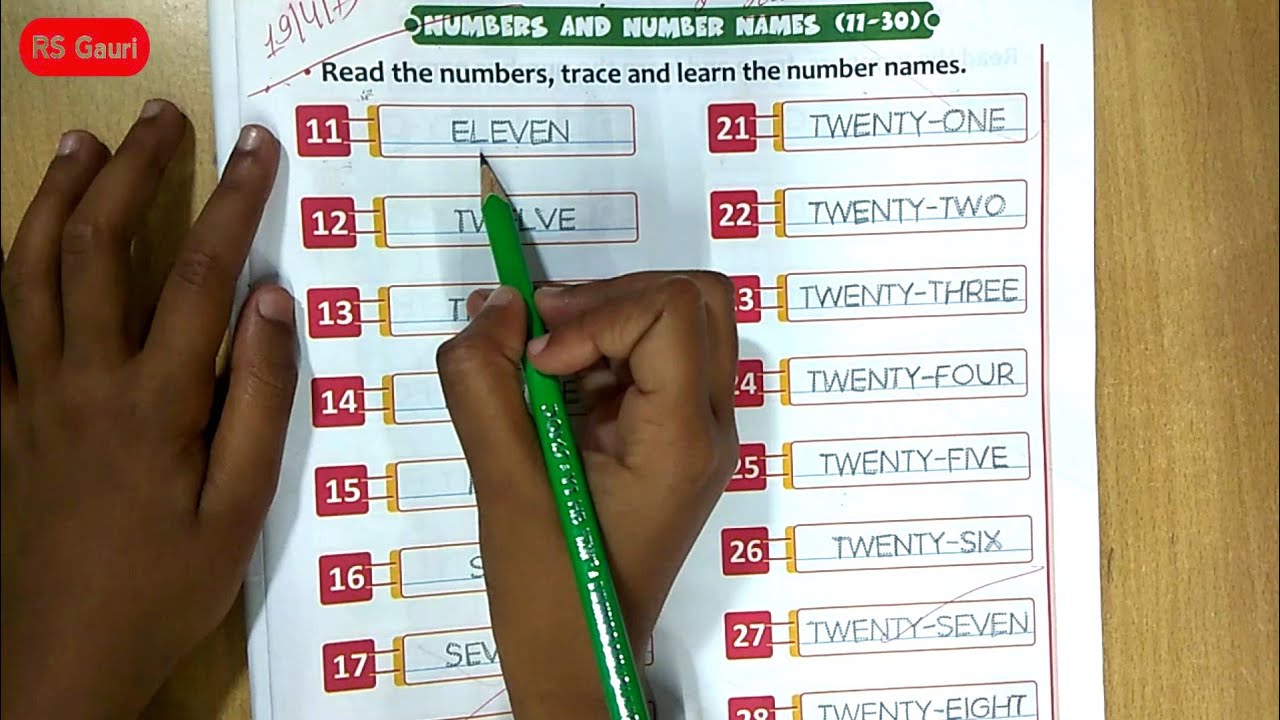 Number Names With Spelling 11 To 50 | Maths For Beginners | English ...
