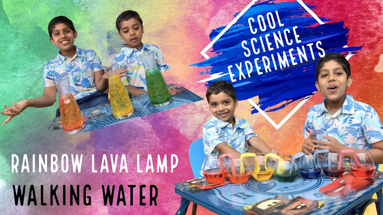 Cool Rainbow Science Experiments | Walking Water | Lava Lamp | DIY ...