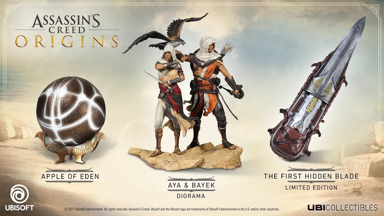 Assassin's Creed Origins - Omówienie - Figurki BAYEK i AYA, APPLE OF ...