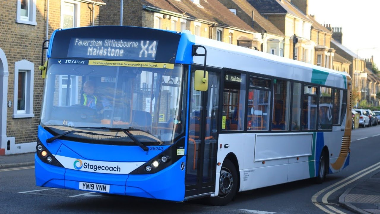 First Day | Stagecoach South East | 26243 YW19 VNN - Route X4 - YouTube