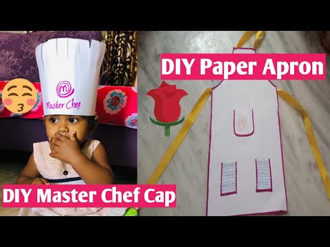 How To Make Master Chef Cap And Apron | DIY Chef Cap& Apron | Chef Hat ...