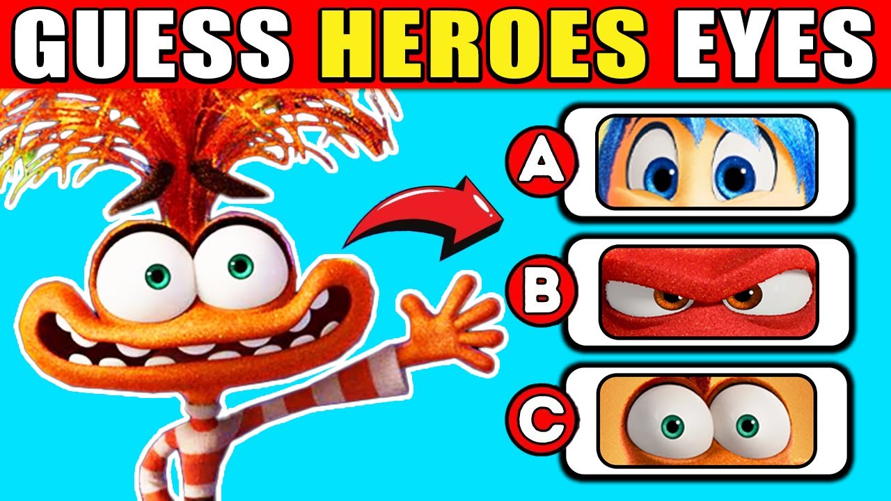 INSIDE OUT 2 - Quiz 🤩 Guess all the cartoon characters by their EYES ...