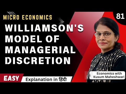 #81 MODEL OF MANAGERIAL DISCRETION | WILLIAMSON | THEORY OF FIRM ...