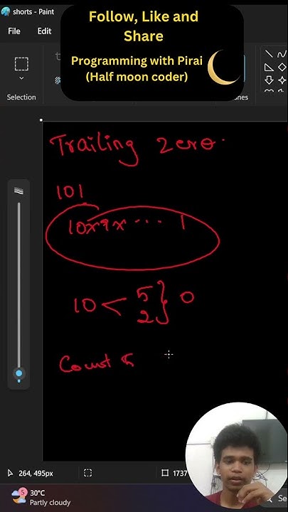 Leetcode - 172 | Trailing Zeros | Programming with Pirai | Half Moon Coder. - YouTube