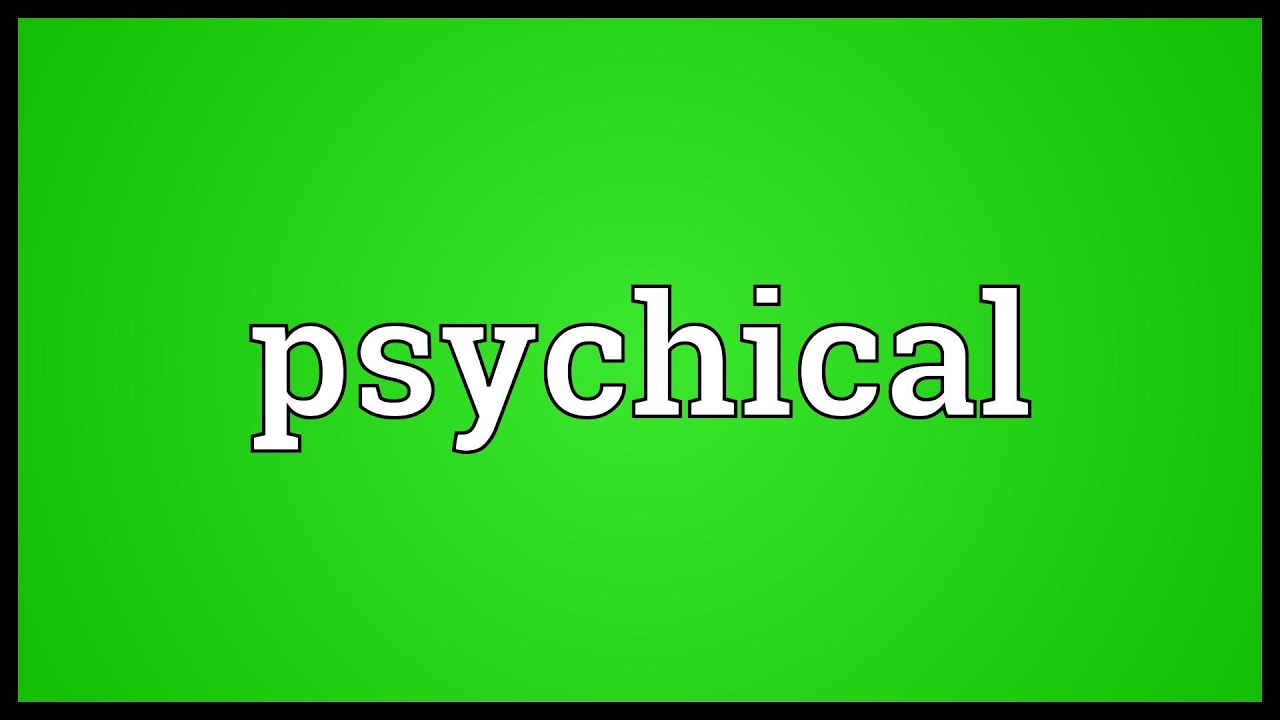 Psychical Meaning - YouTube
