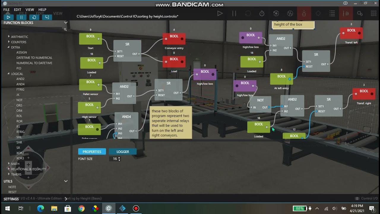 Sorting by Height in Factory IO (Control IO) - YouTube