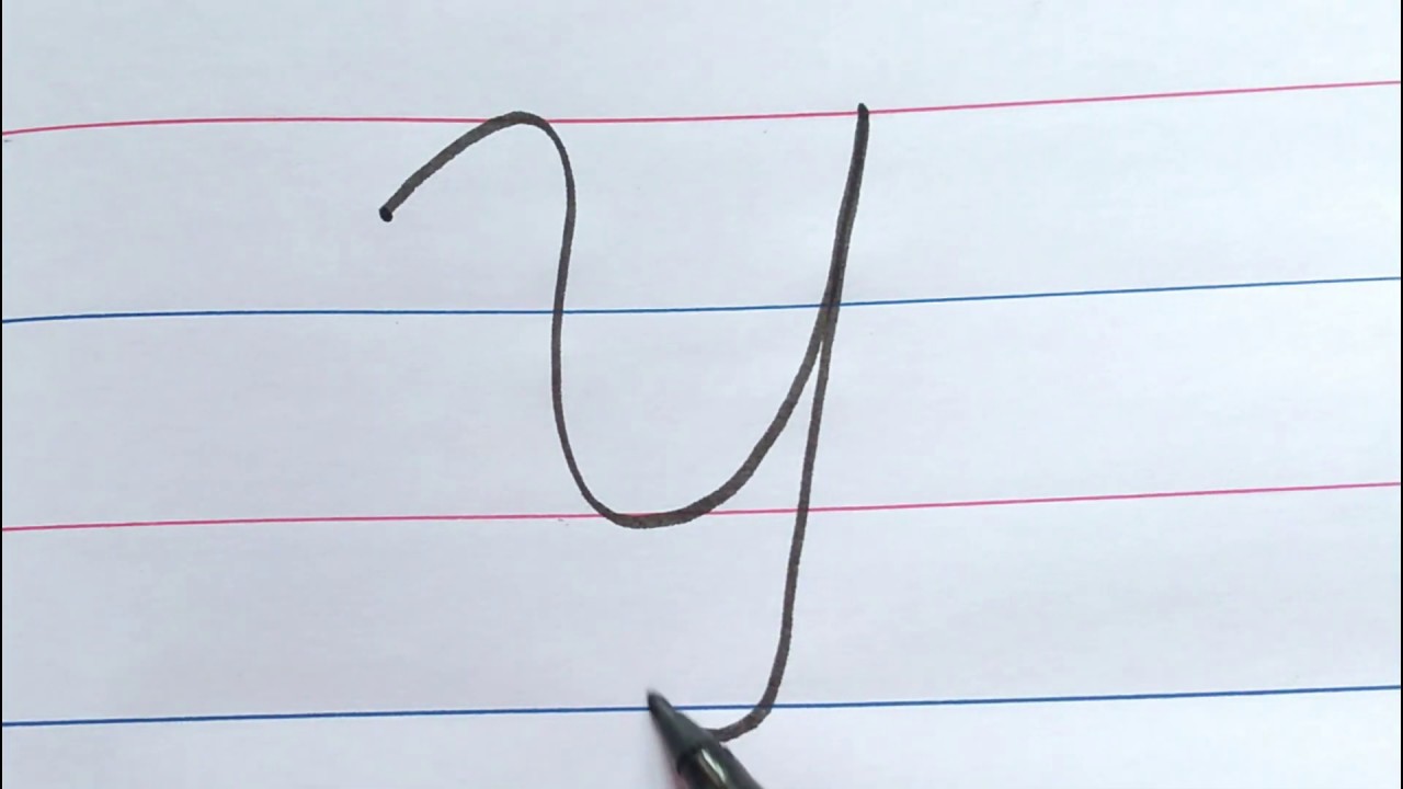 Learn how to write alphabet Cursive Capital " Y " - YouTube