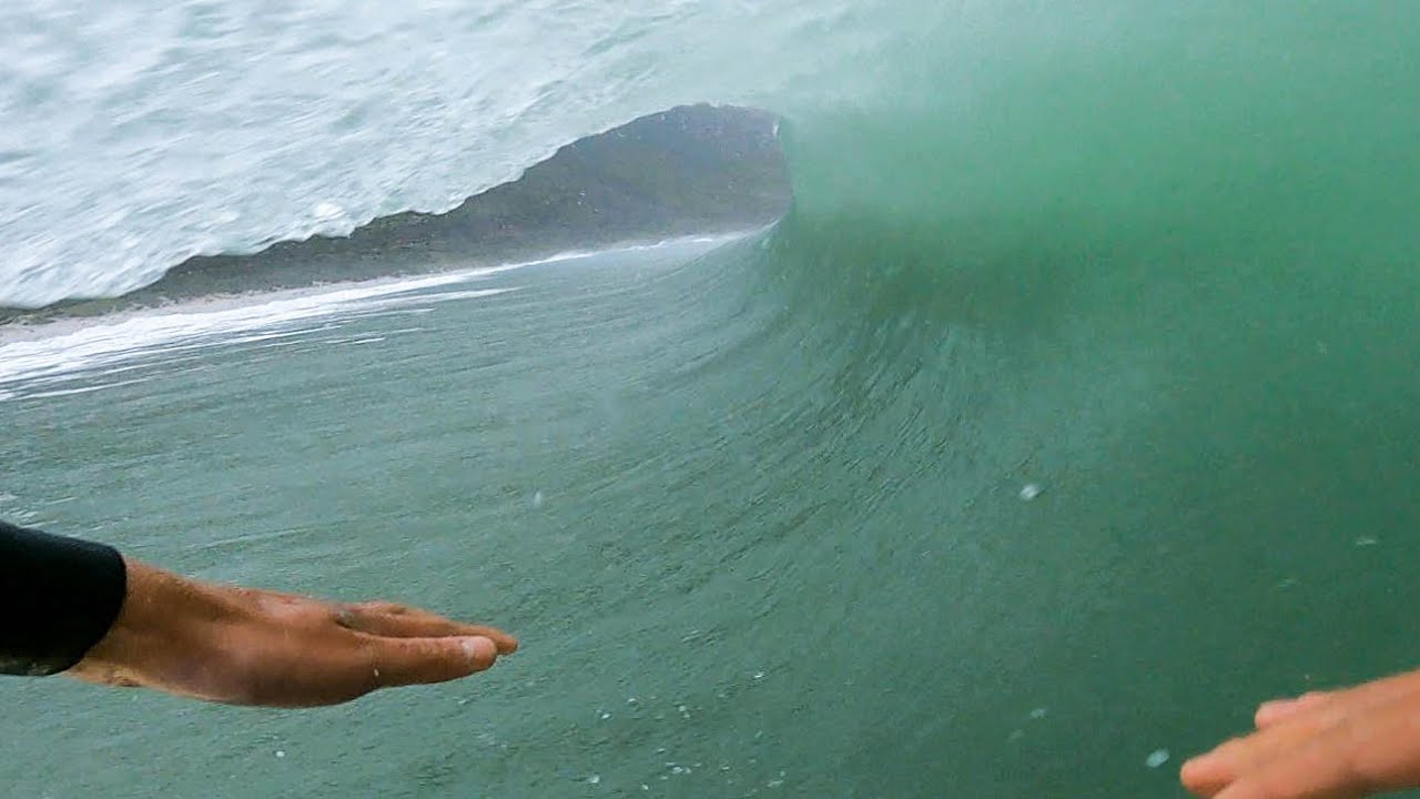 RAW SURF POV: FREEZING WINDY SURF - YouTube