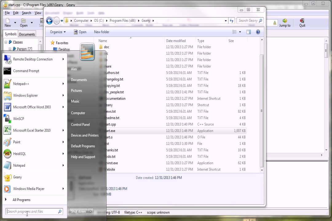 Geany command line - YouTube