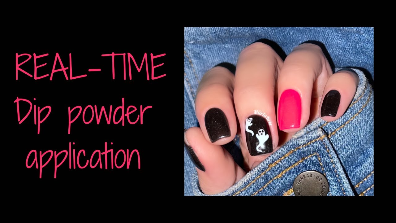 My real-time dip powder application - YouTube
