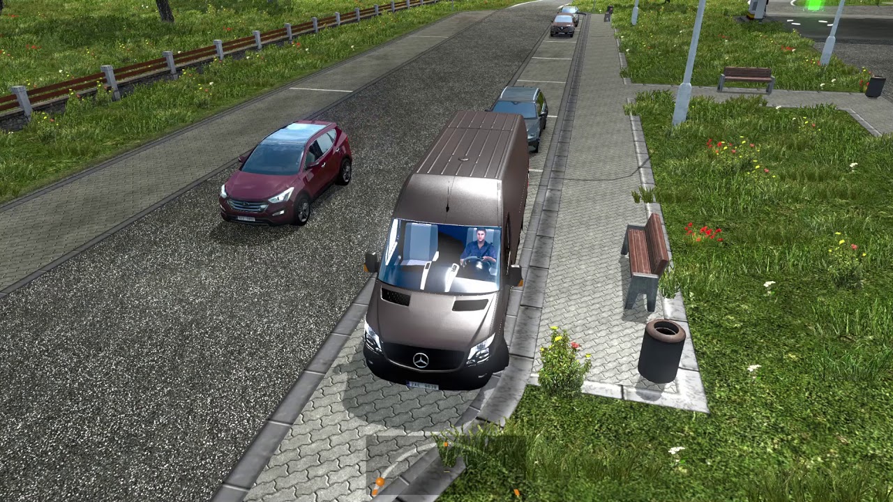 euro truck simulator mercedes-benz sprinter 2018 - YouTube