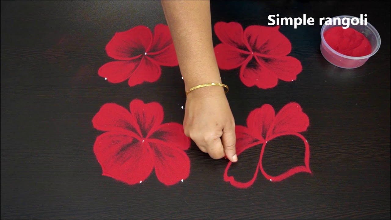 Sembaruthi Poo Kolam with 6X4 Dots | செம்பருத்தி Rangoli Designs ...