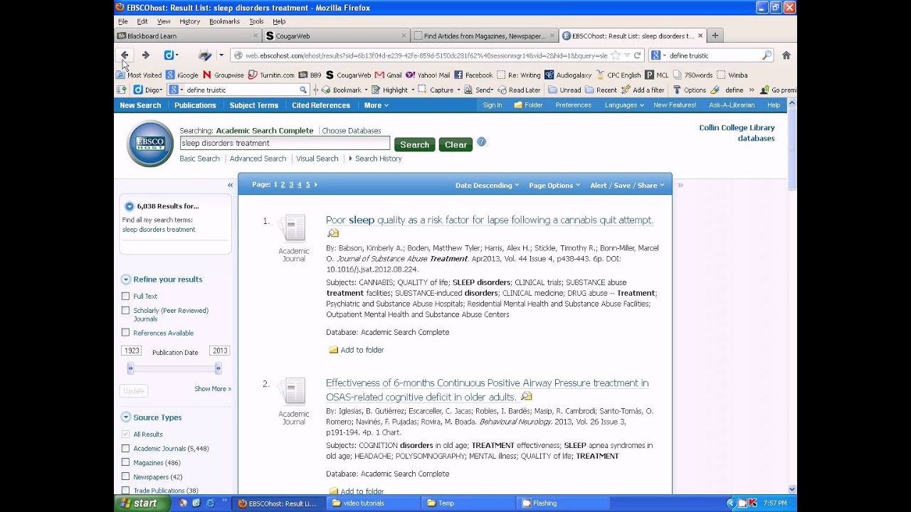 Library Database Tutorial - YouTube