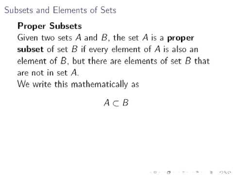 Elements And Subsets In Set Theory (discrete Mathematics ) - Youtube