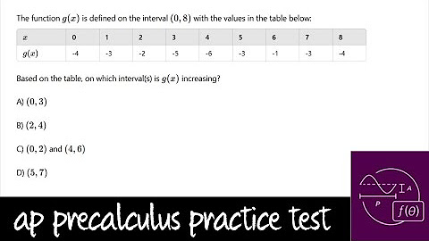 AP Precalculus Unit 1 Practice Test - YouTube
