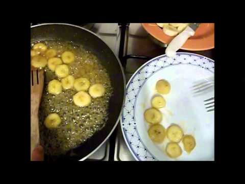 Tutorial. Come preparare le banane fritte. Dolce - YouTube