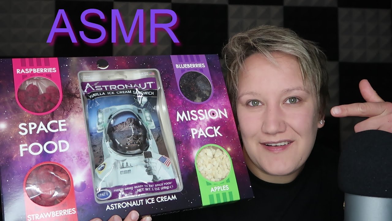 ASMR ~ Eating Astronaut Food ~ Crunchy Sounds ~ Astronaut Mission Pack ...