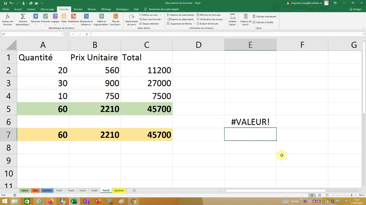 Calculs débutants (Tableur) - YouTube