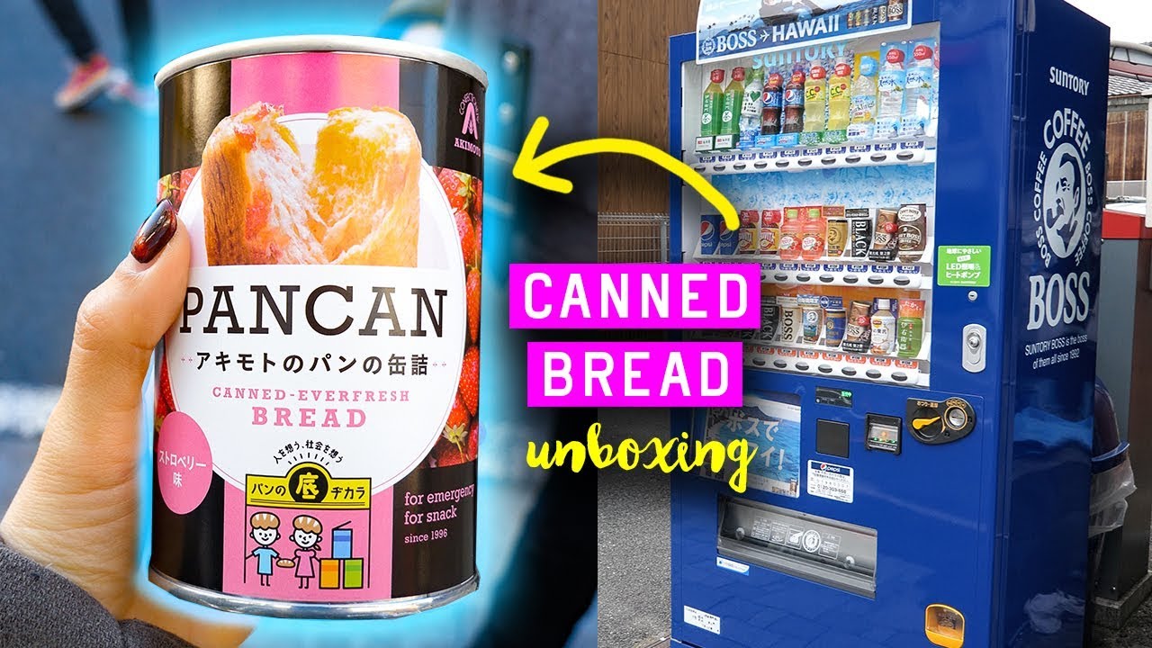 JAPANESE VENDING MACHINE ft Canned Bread - YouTube