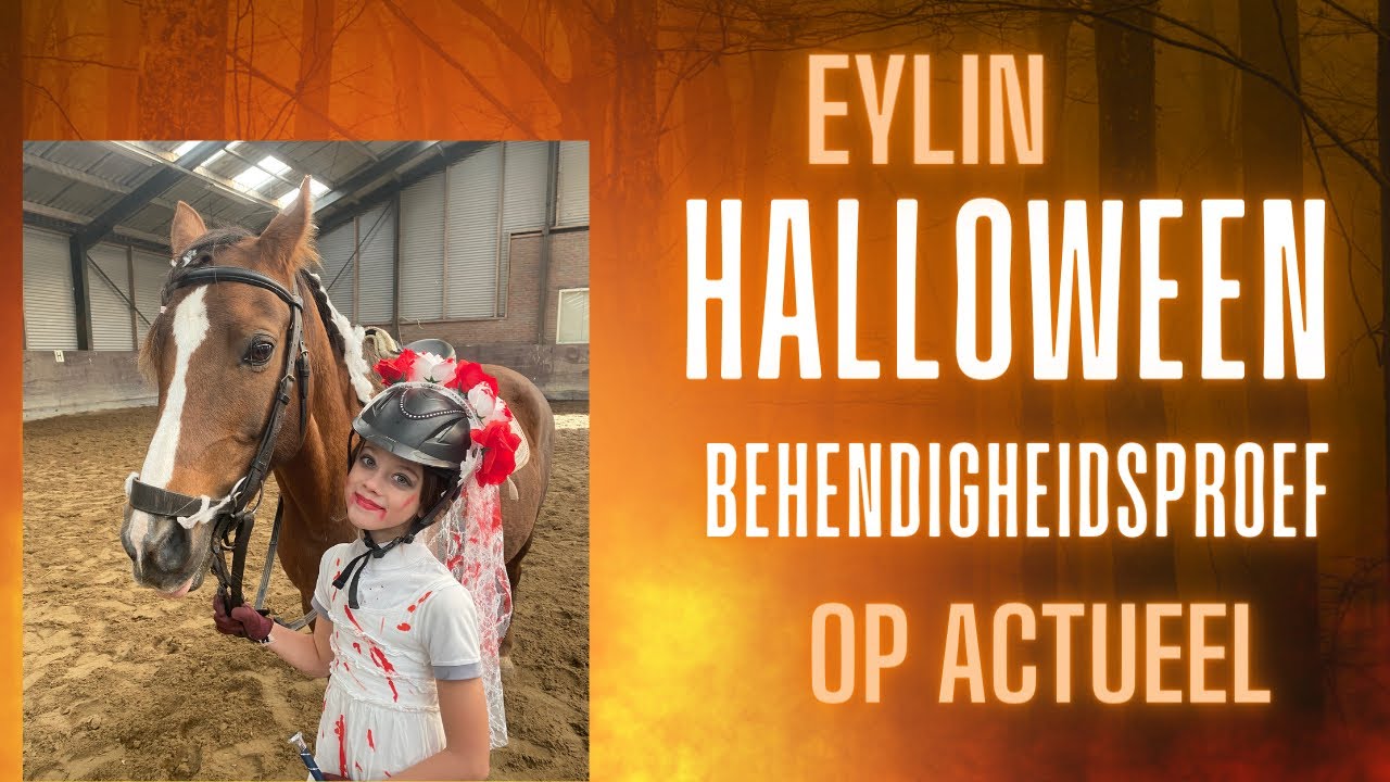 Eylin & Actueel rijden de Halloween behendigheidsproef 👻 - YouTube