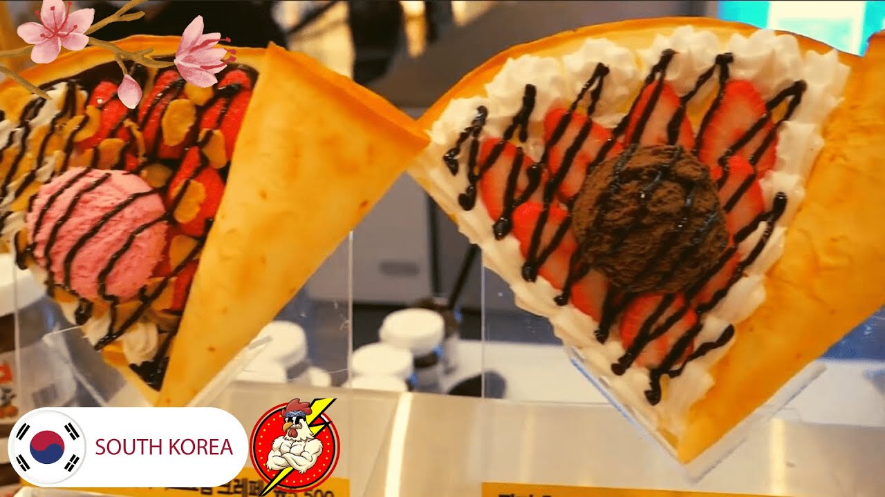 THEY BAKE THE BEST CREPES & Ice Cream | Street food Korea [GOURMET ...
