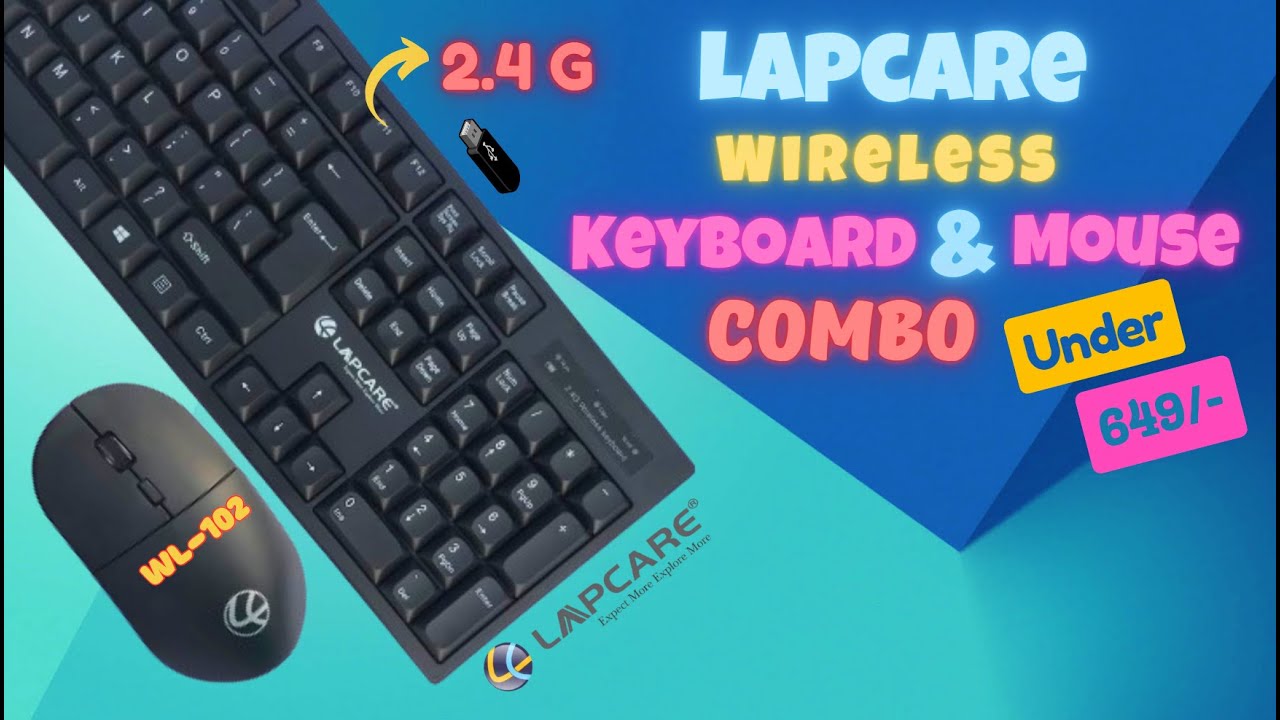 Lapcare Wireless Keyboard & Mouse Combo |Best Combo under 649/-| WL-102 ...