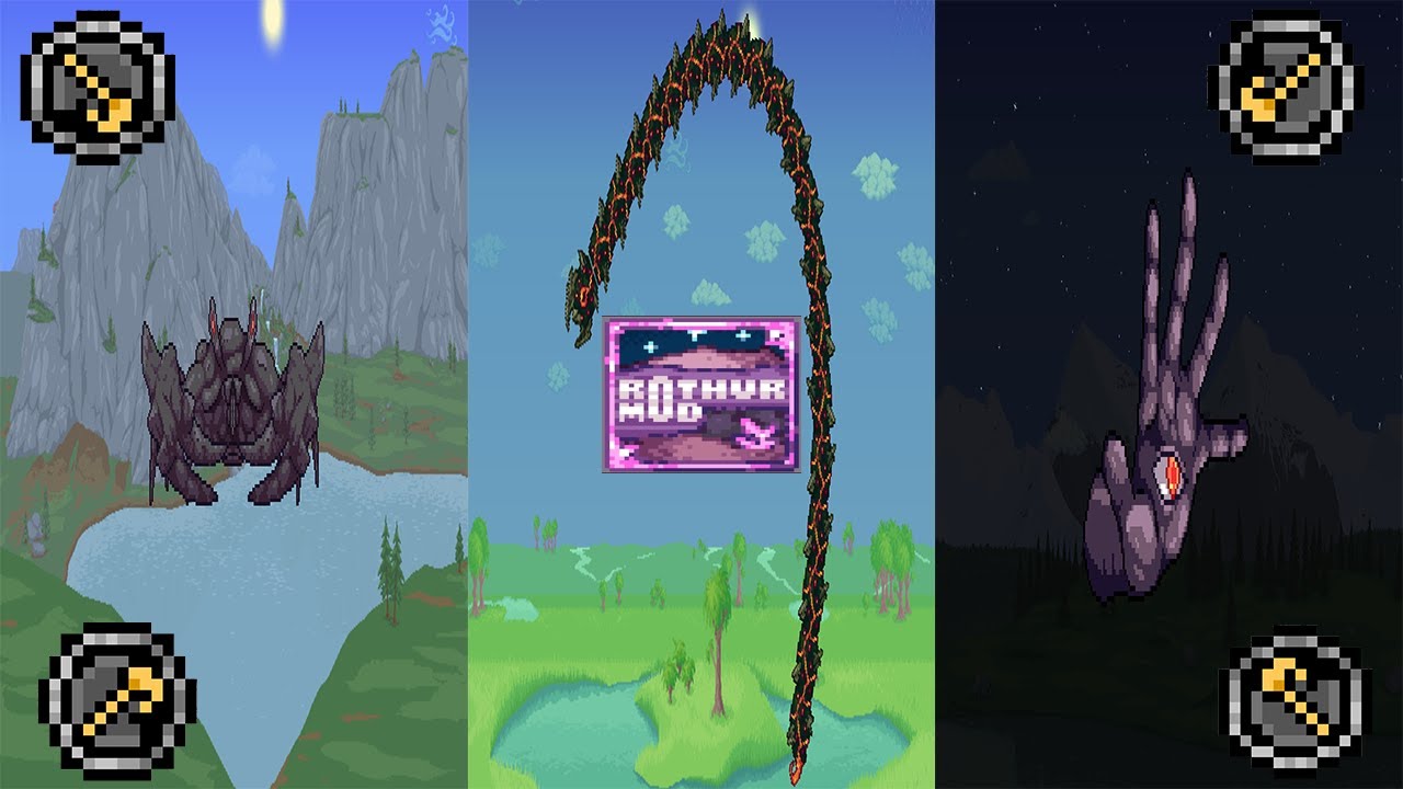 Terraria (1.4.4.9) : Rothur Mod - Summoner Class VS All Bosses (Master ...